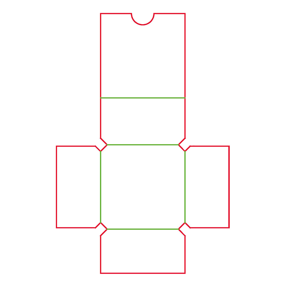 Flat Square Box Template